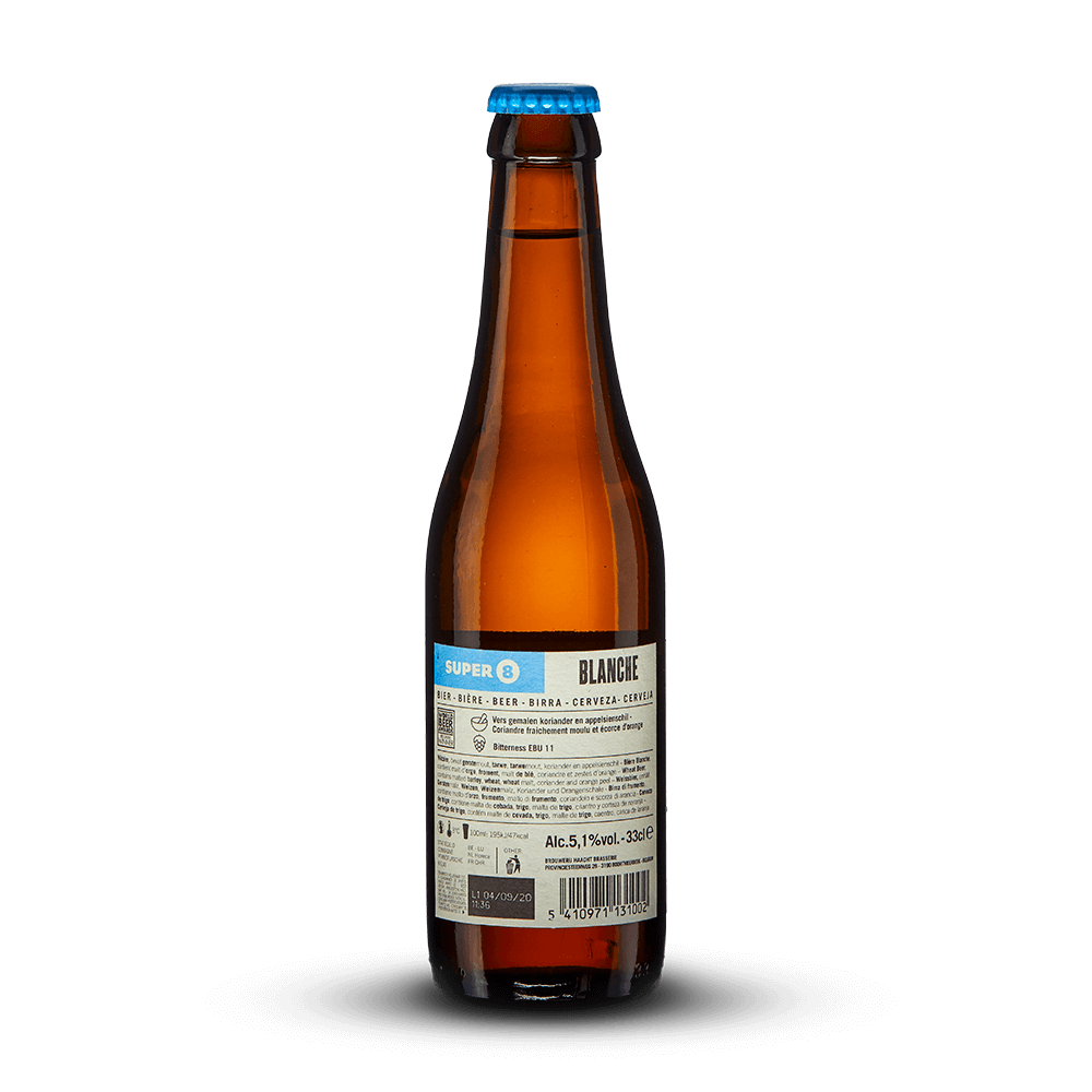 BIERE - BLANCHE - SUPER 8 BLANCHE - Belgique